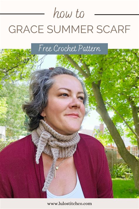 Crochet Summer Scarf Head Wrap Free Pattern ⋆