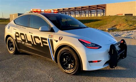 Logan Police Department Unveils Tesla Model Y Cruiser Drive Tesla