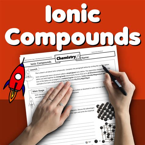 Ionic Compounds Home Learning Worksheet Gcse Uk