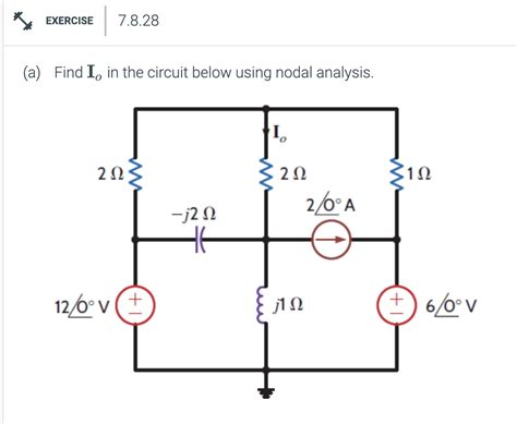 Solved A Find Io In The Circuit Below Using Nodal
