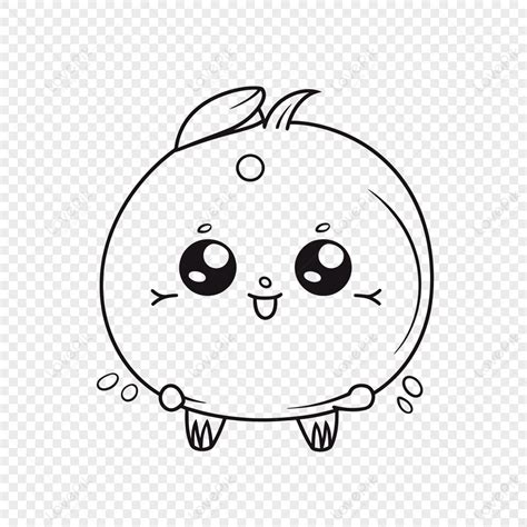 귀여운 오렌지와 만화 색칠 페이지 모래 그림 개요 스케치 벡터폰트몸짓 Png 일러스트 무료 다운로드 Lovepik