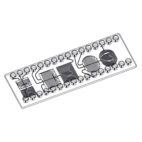 Passive Phase Guide Mixer Chip Mini Luer Darwin Microfluidics