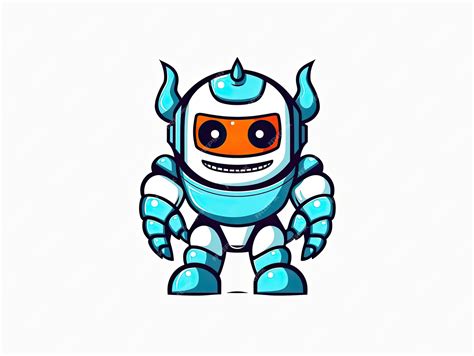 Premium Photo Robot Chatbot Ai Bot Cartoon Logo Badge Design Symbol