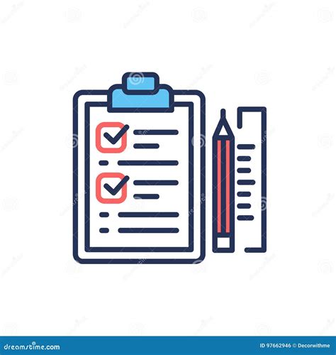 Project Briefing Line Icon Outline Symbol Vector Illustration