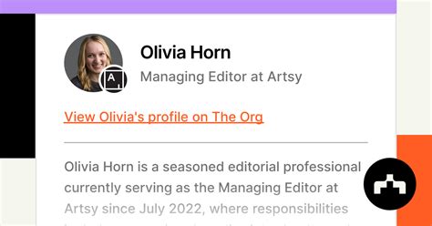 Olivia Horn Managing Editor At Artsy The Org