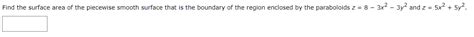 Solved Find The Surface Area Of The Piecewise Smooth Surface