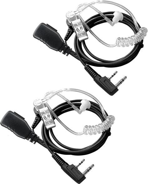 Baofeng 2 Pin Ptt Covert Acoustic Tube Earpiece Headset