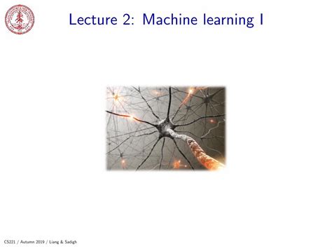 pdf lecture 2 machine learning i · discrete outputs e g yes or