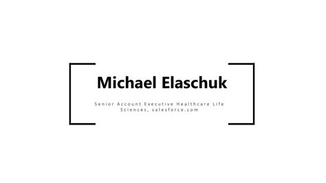 Ppt Michael Elaschuk Salesforce Experienced Professional From