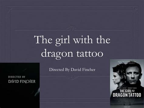 The Girl With The Dragon Tattoo Opening Sequence Analysis Pptx