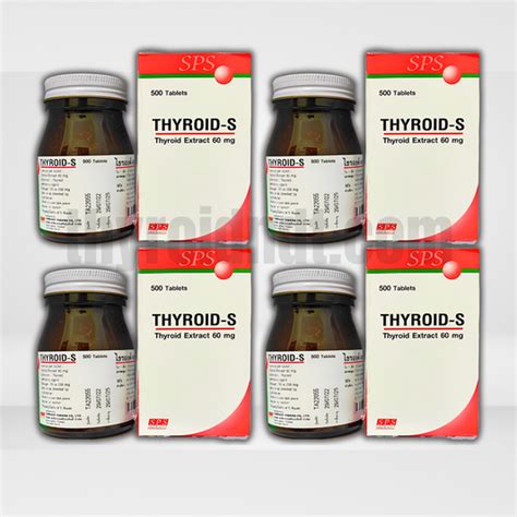 Thyroid S 60mg Natural Desiccated Thyroid Hormone Thyroid Healing