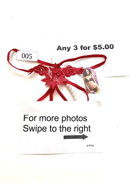 005 Butterfly Pearl Red Sexy Panty Lady Ladies Woman Women Lingerie