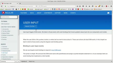 07 user input angular2 dart tutorials eng youtube