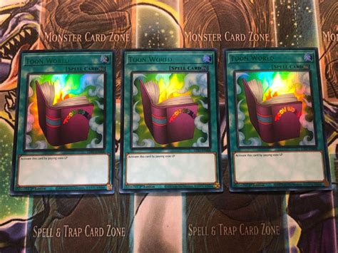3x Toon World 3x Playset 1st Edition Green Ultra Rare Lds1