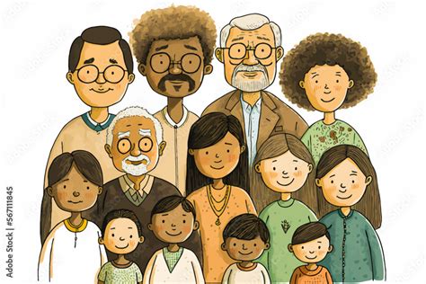 A Vector Illustration Illustrating A Cultural Diversity And A Mixing Of