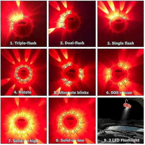 Kryc Usb Rechargeable Led Road Flares Emergency Lights Roadside Warning Car Safety Beacon