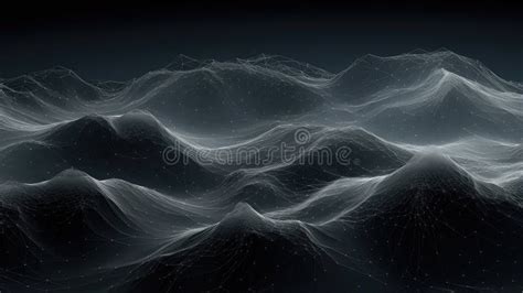 Abstract Wireframe Landscape Topographic Stock Illustration