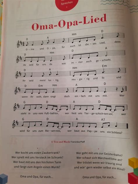 Oma Opa Lied Kinderlieder Mit Text Kindergarten Lieder Kinder Lied