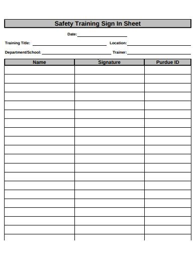 Training Sign In Sheet Template Ohs Resource Portal Worker Training