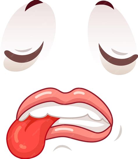 Cara De Desenho Animado Engraçado Mostra Nojo Com Os Olhos Fechados E A