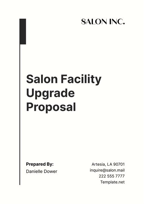 Free Salon Facility Upgrade Proposal Template To Edit Online