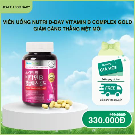 Viên Uống Nutri D Day Vitamin B Complex Gold Giảm Căng Thẳng Mệt Mỏi