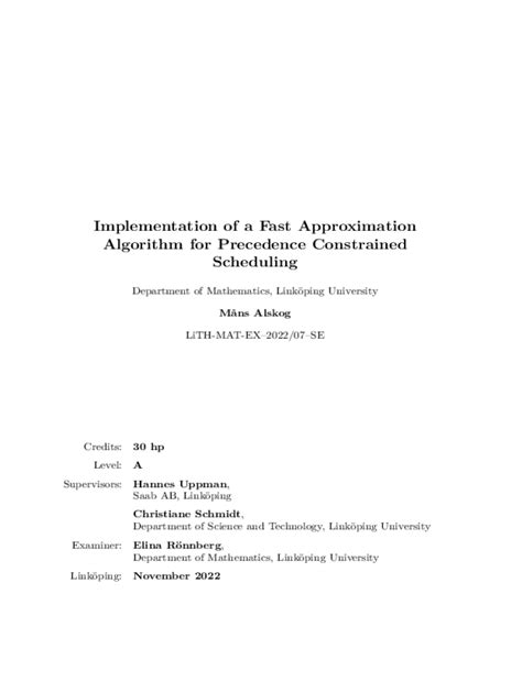Fillable Online Implementation Of A Fast Approximation Algorithm For