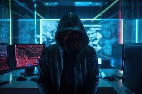 Premium Photo Hacker Cybersecurity And Encrypted Data Generative Ai