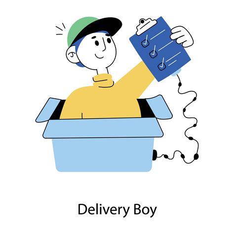 Trendy Delivery Boy 36447225 Vector Art At Vecteezy
