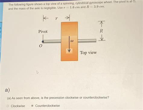 Solved The Following Figure Shows A Top View Of A Spinning Chegg