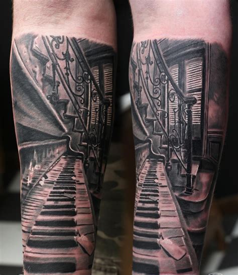 Piano Stairways Tattoo By Mindy Limited Availability At Redemption