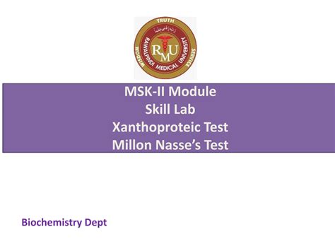 Xanthoprotic Millons Testpptx