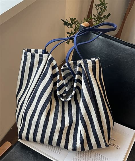 💙오늘출발💙 보부상 빅사이즈 가방 여름 스트라이프 에코백 데일리백 숄더백 쇼퍼백 패브릭 캔버스 가방 에이블리