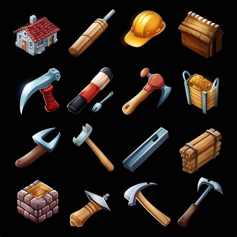 Construction Icon Set Premium Ai Generated Image
