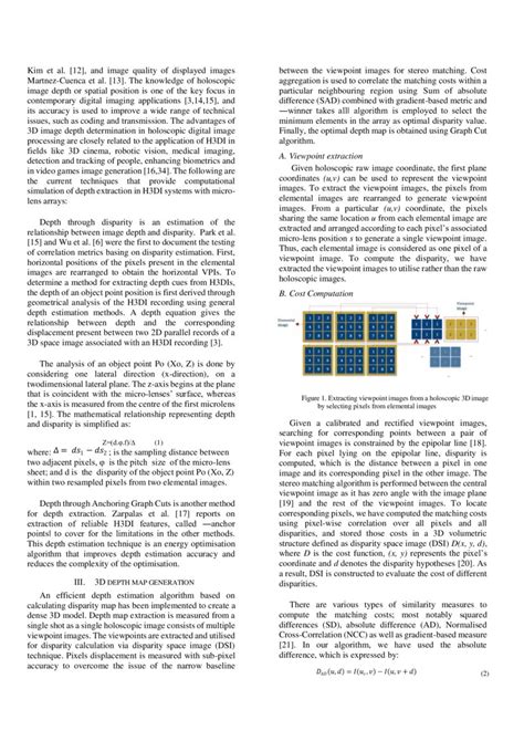 Innovative 3d Depth Map Generation From A Holoscopic 3d Image Based On