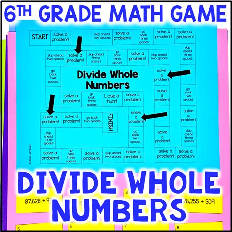 Division Word Problems And Long Division 6th Grade Math Game 2 And 3 Digit