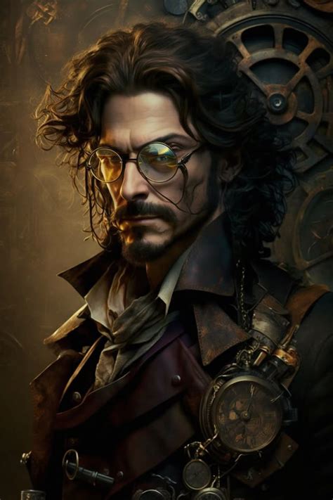 Steampunk Character Portrait Steam Punk Character Design Male