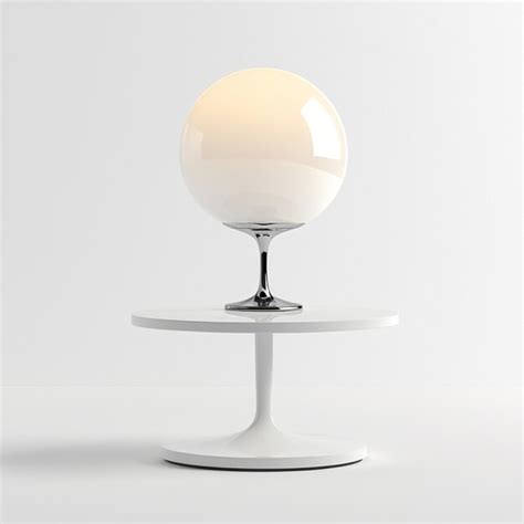 Compact Table With A Lamp Isolated On Clean White Background Crisp And