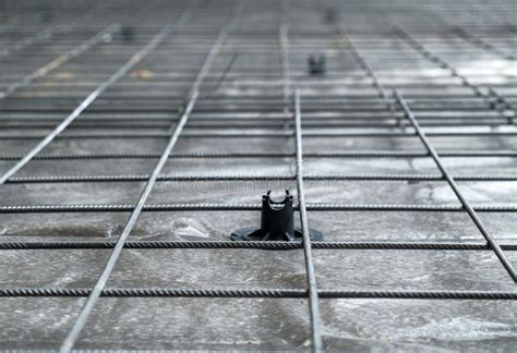 Mesh For Reinforcement Concrete Slab Stock Image Image Of Construction Float