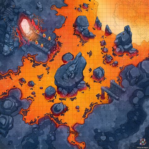 Volcanic Path Public 35x35 Patreon Dnd World Map Fantasy Map