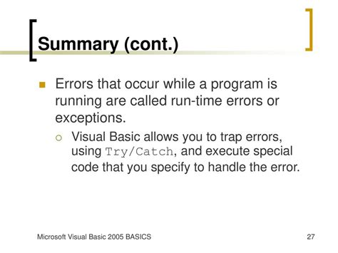 Microsoft Visual Basic BASICS Ppt Download