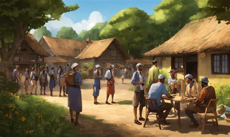 Lexica Very High Detailed 2d Illustration Of Group Of People In The