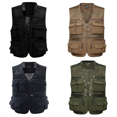 Mens Mesh Outdoor Vest Mens Work Uniform Summ Grandado