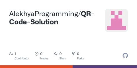 Github Alekhyaprogramming Qr Code Solution