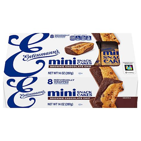 Entenmanns Snack Cakes Brownie Chocolate Chip Mini 8 Ea Doughnuts Pies And Snack Cakes