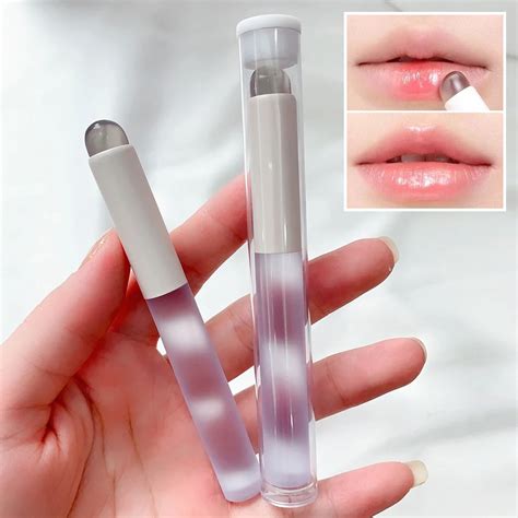 Cọ Môi Silicon Mềm Có Vỏ Chống Bụi Đầu Tròn Son Môi Applicator Môi Dụng Cụ Mỹ Phẩm Môi Bàn Chải