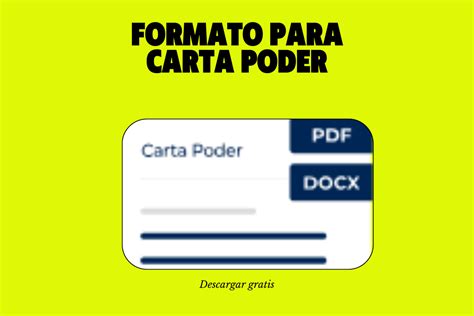 Carta Poder Ejemplos Formatos【 2025