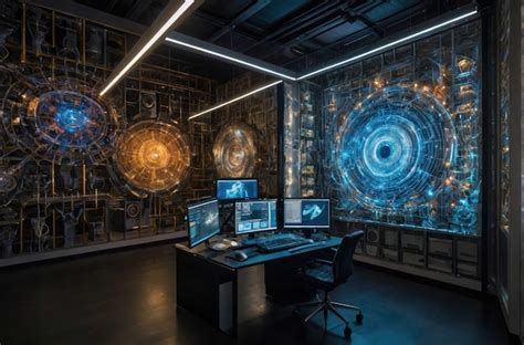 Premium Photo Futuristic Woman With Augmented Reality Interface