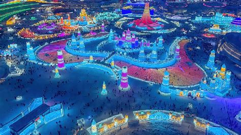 Live Harbin Ice And Snow World Wows Visitors With Splendid Sculptures