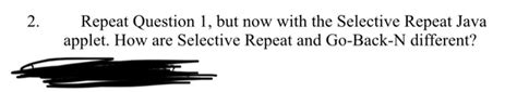 solved 2 repeat question 1 but now with the selective